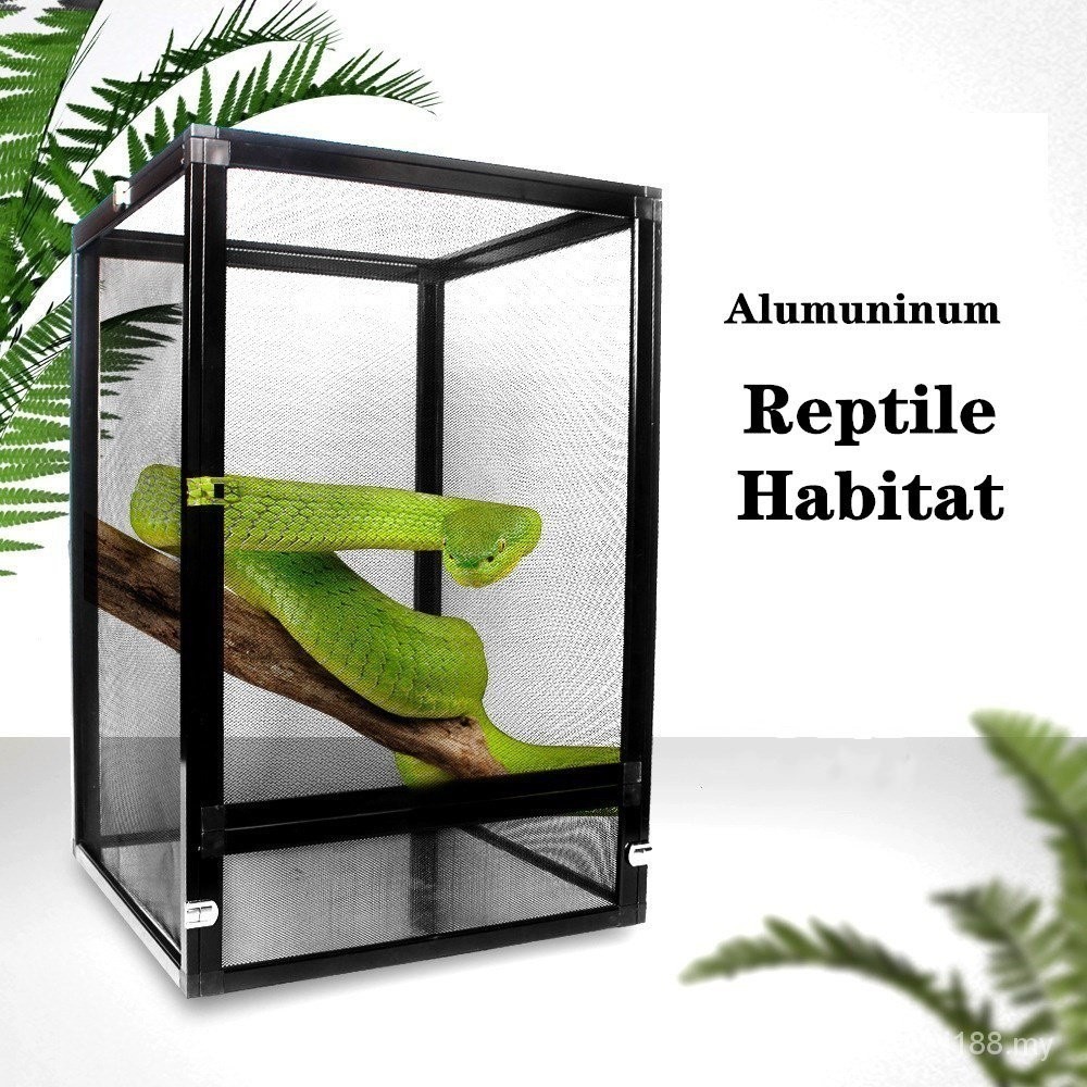 Reptile Rainforest Habitat Aluminium Open Air Screen Cage Small Animal ...