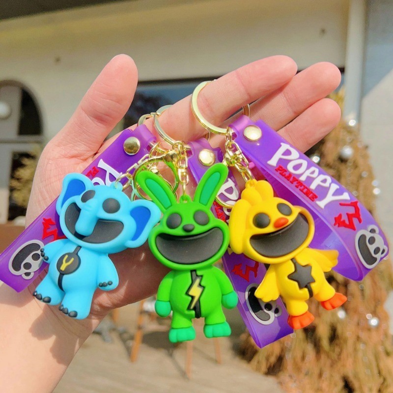 Game Smiling Critters Keychain Cartoon Hopscotch Catnap Bearhug Key ...
