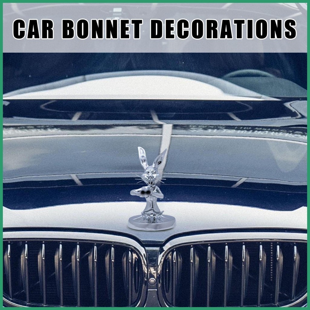 Truck Hood Ornament Elegant Silver Rabbit Hood Ornament Alloy Car Hood ...