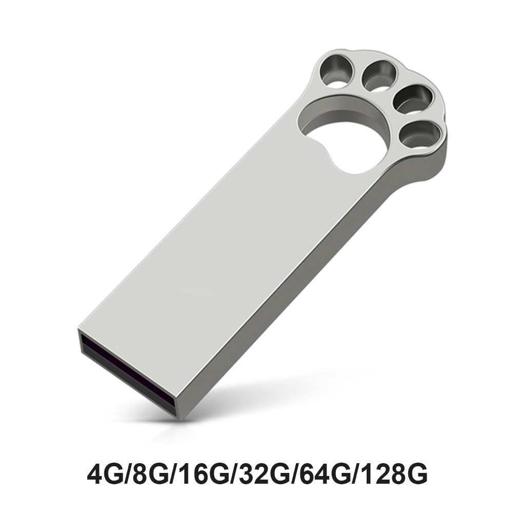 keepdreaming USB 2.0 Pendrive Metal Cat Paw Flash Drive with Keyhain ...