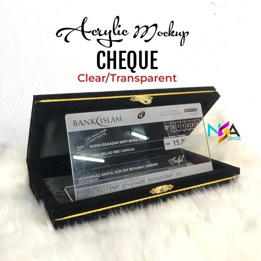 Plate Mock Up Cheque Stand Gubahan Duit Mas Nikah Plat Replika Cek ...