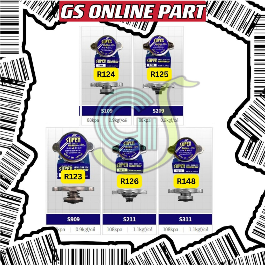 (SUPER JAPAN) RADIATOR CAP R126 R148 R124 R125 R154 PERODUA TOYOTA ...