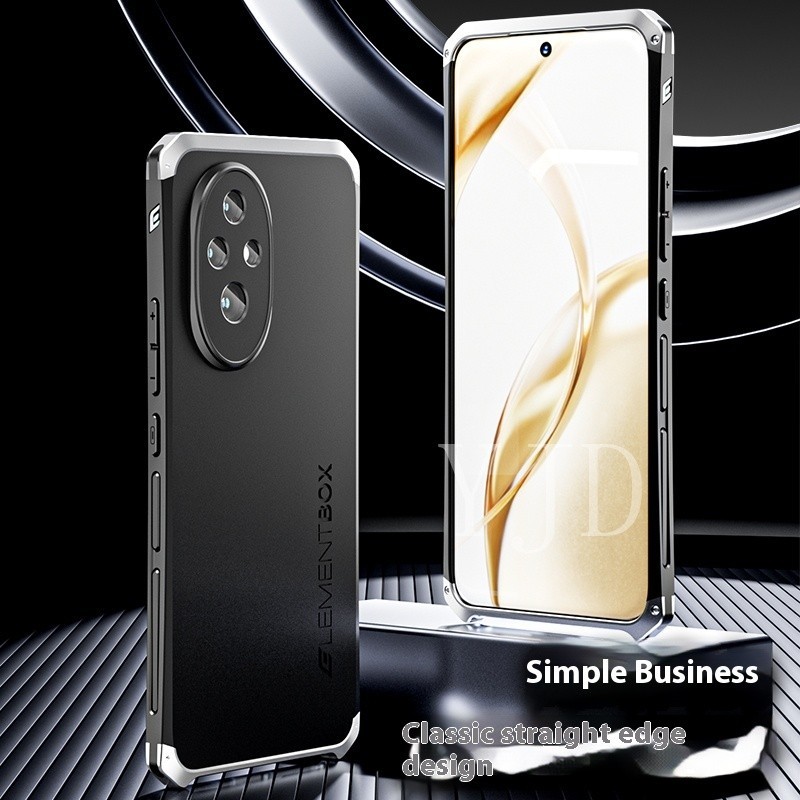 YJD Case For Honor 200 Pro Metal Splicing TPU Frosting Shockproof Phone ...