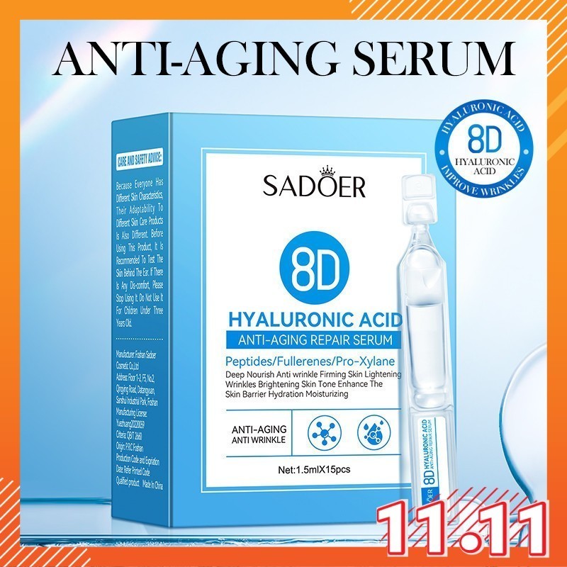 MAY SADOER 8D Hyaluronic Acid Anti-Aging Repair Serum Anti-Wrinkle Deep Nourish Firming Skin ...