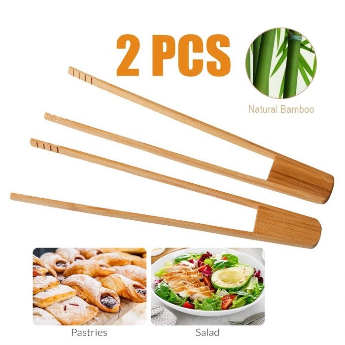 Penyepit Makanan Jenis Buluh 2 Pieces Pengepit Hidangan BBQ | Shopee ...