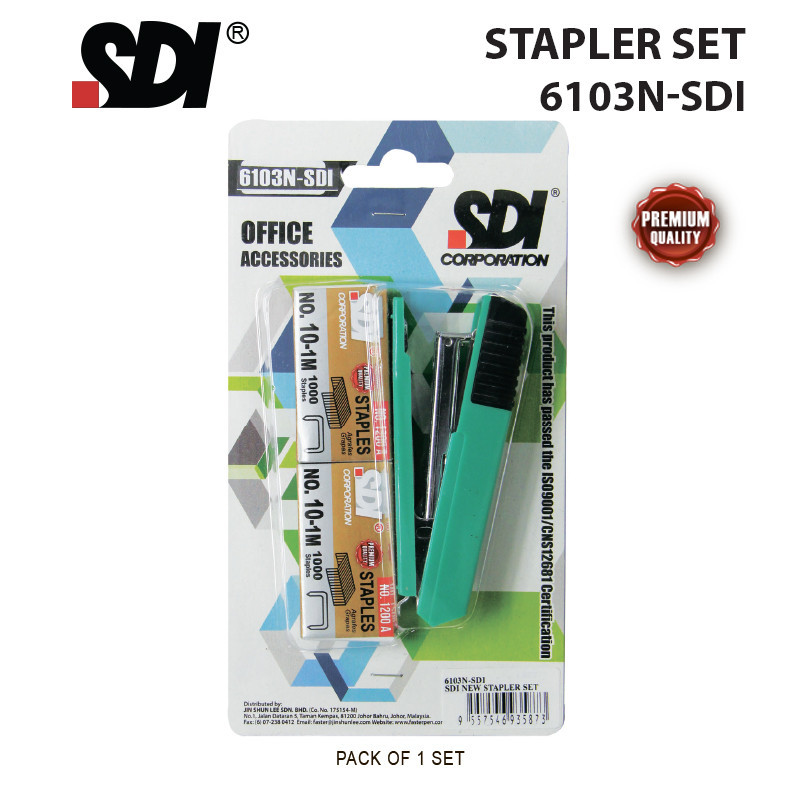 SDI 6103N-SDI Stapler Set With 1200A Premium Staples No.10 (1 set/card ...