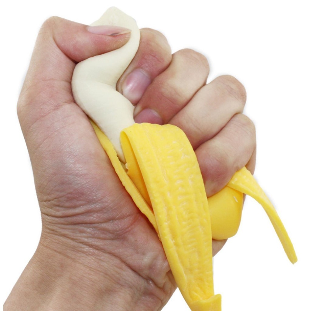 Realistic Stretch Banana Sensory Stress Squeeze Fidget Toy Stress ...