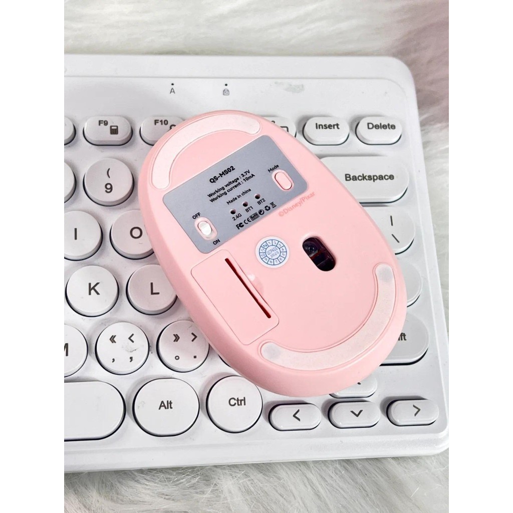 Disney QS-MS02 Wireless 2.4G Bluetooth Dual Mode Mouse Strawberry Bear ...