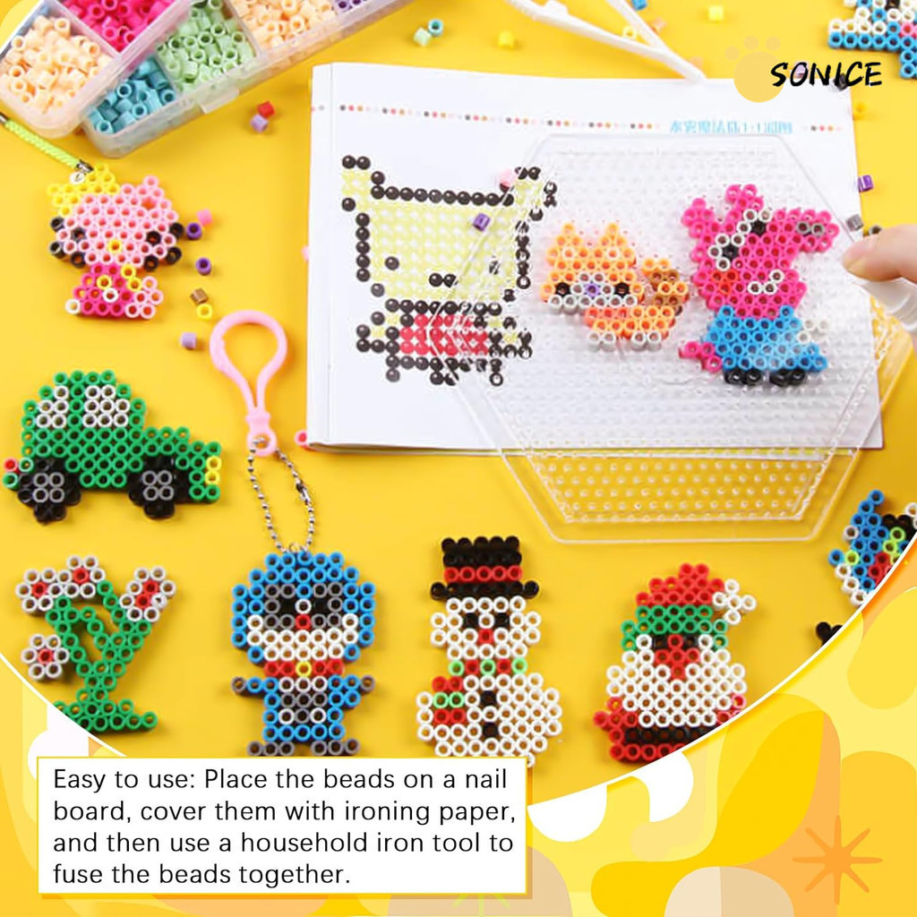 Fuse Bead Pegboard 5mm 2.6mm Nail Plate Tweezers An 4 Pieces Iron Paper ...