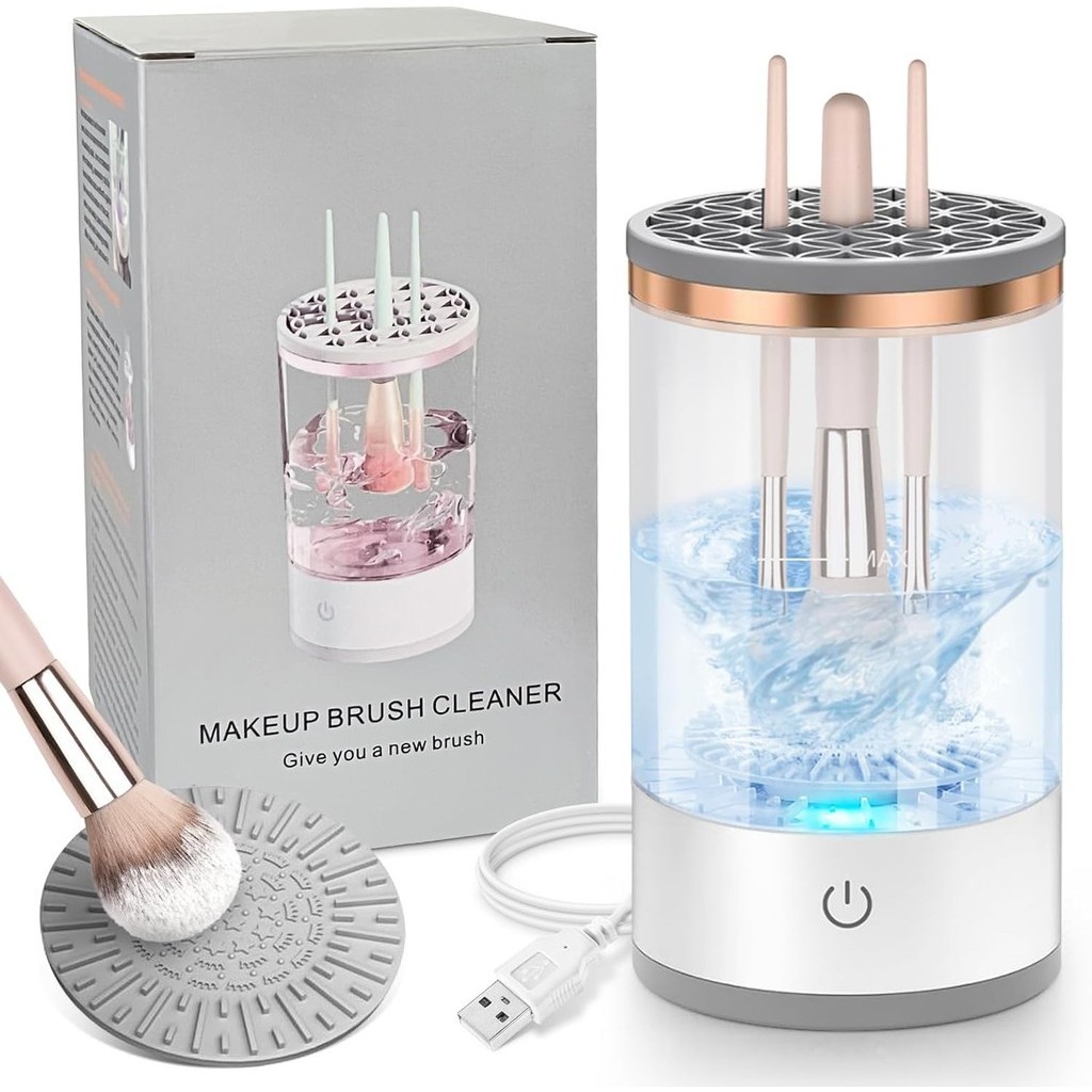 Electric Makeup Brush Cleaner 3-in-1 Fully Automatic Quick Dry Make Up ...