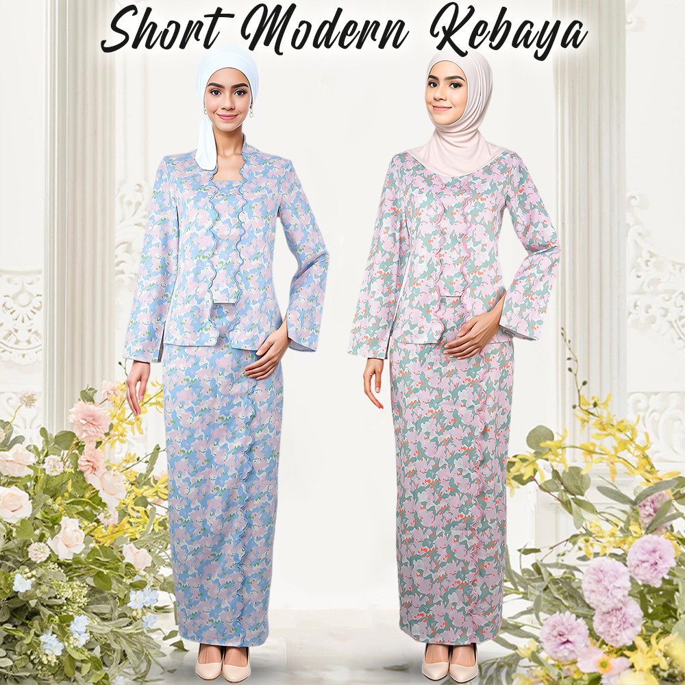 Baju Kurung Modern Kebaya printed baju raya 2024 viral baju kurung ...