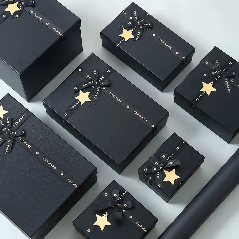 Gift Box Large High-End Exquisite Female Birthday Gift Box Black Gift ...