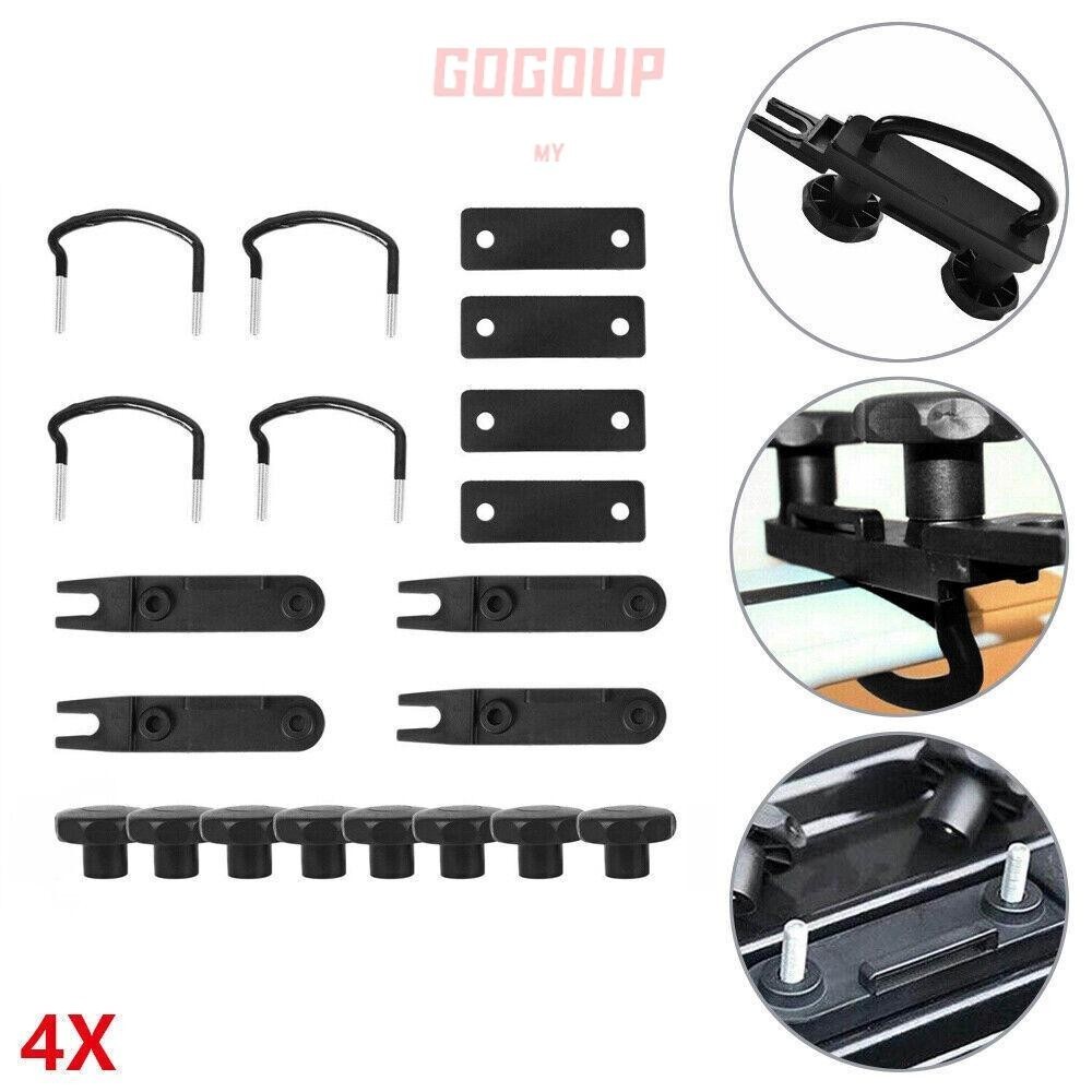 GOGUVO 4Pcs Roof Box, Universal Stainless Steel Car U-Bolts Clamp ...