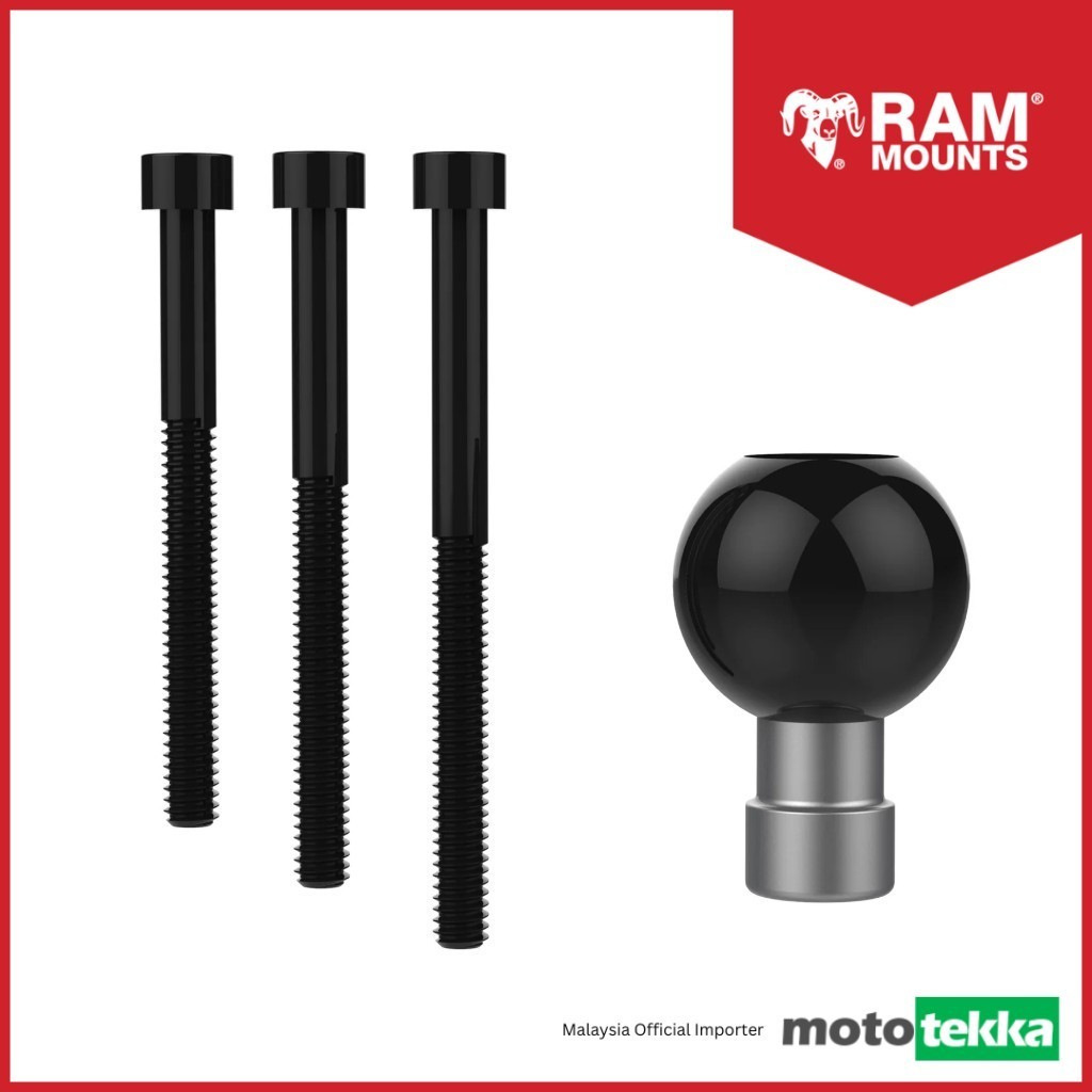 RAM Mounts Motorcycle Handlebar Clamp Base with M8 Bolts (RAM-B-367U ...