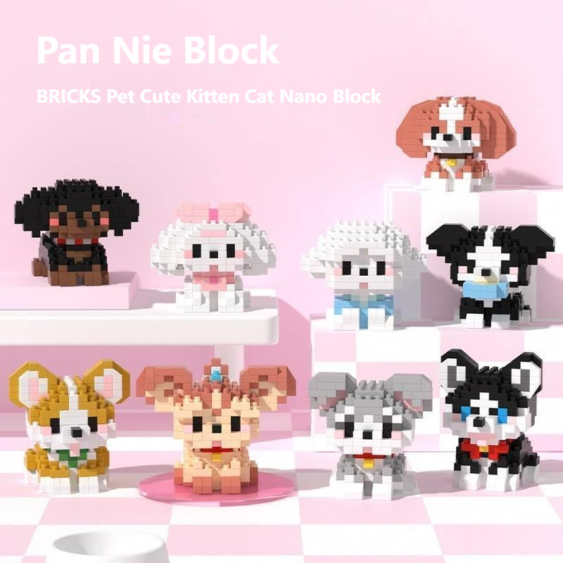 Pan Nie Block BRICKS Pet Cute Kitten Cat Nano Block Mini Block Gift ...