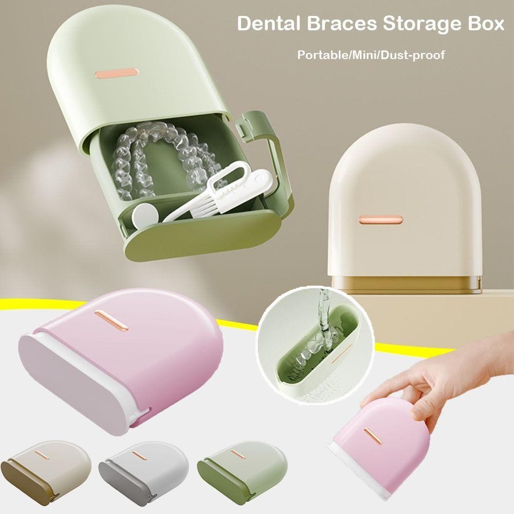 UMISTY Denture Retainer Container, Mini Portable Braces Storage Box ...