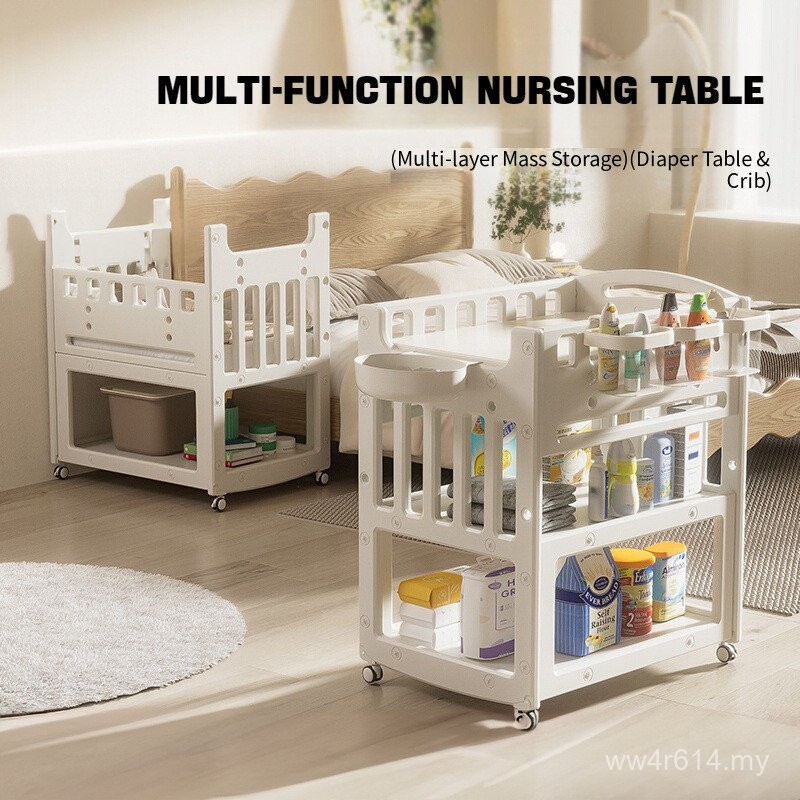 Dual-use Baby Crib Cloth Table Baby Care Table Newborn Diaper Changing ...