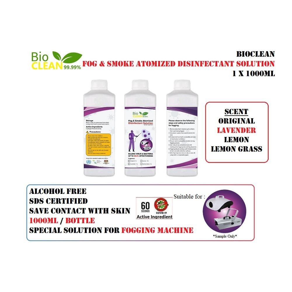 BIOCLEAN 99.99 Fogging Fog Machines Atomized Disinfectant Solution 1L ...