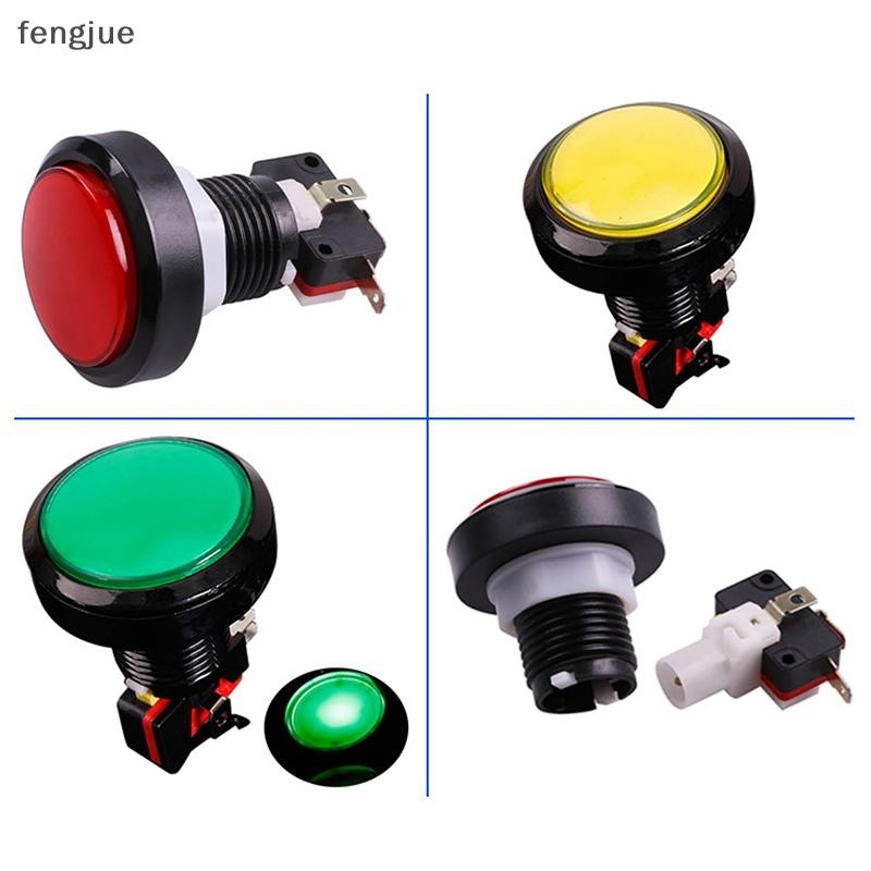fengjue 1pcs 45mm Push Button Arcade Button Led Micro Switch 12V Power Button Switch Set Green ...