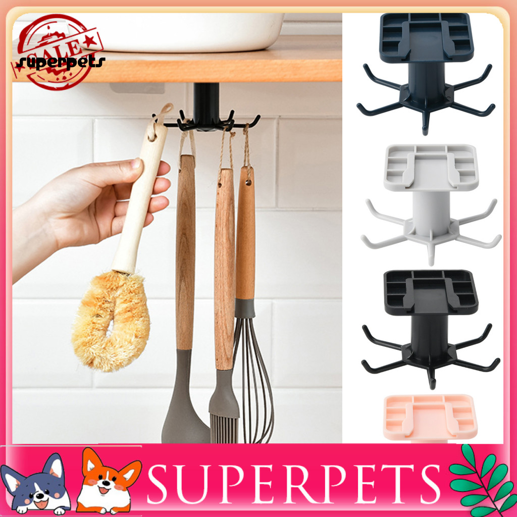 Space-efficient Utensil Holder Wall-mounted Storage Rack Rotatable ...