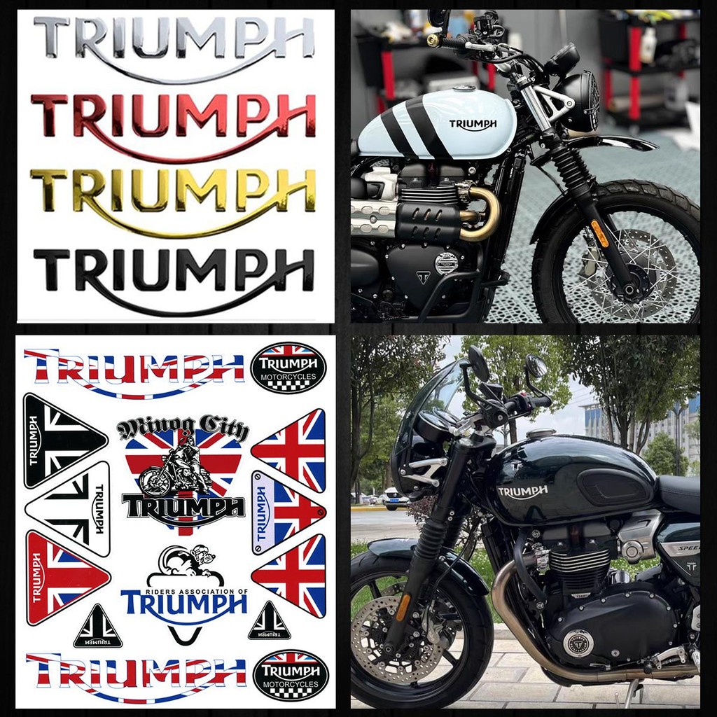 Triumph Motorcycle 3D Modification Stickers for Stealth Edition Bobber ...