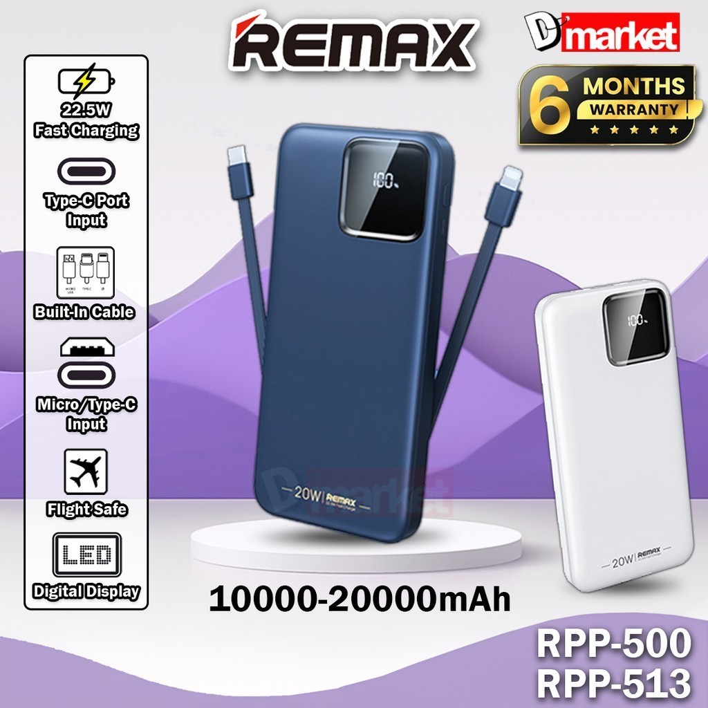 Remax RPP-500 10000mAh Powerbank Remax RPP-513 20000mAh Power Bank 22 ...
