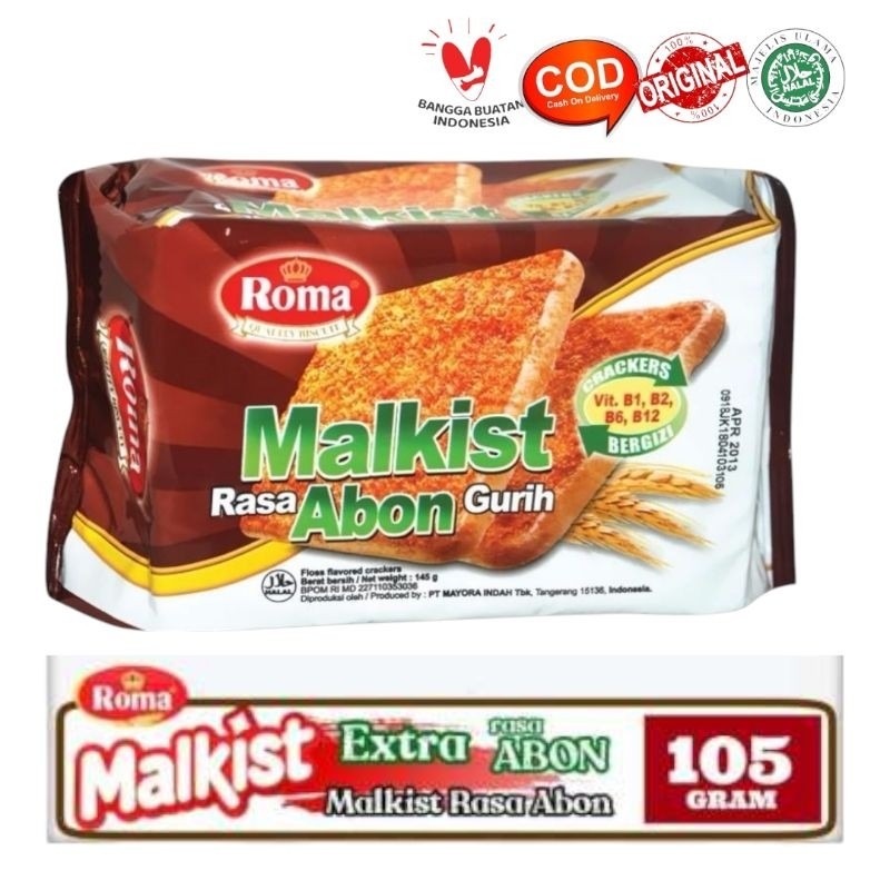 Roma Biskuit Malkist Extra Rasa Abon Gurih Kemasan 105g | Shopee Malaysia
