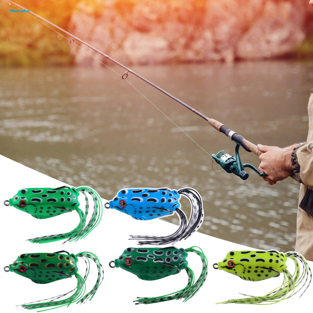 Lifelike Frog Bait Frog Fishing Lure 5pcs Frog Lure with Weedless Hook ...