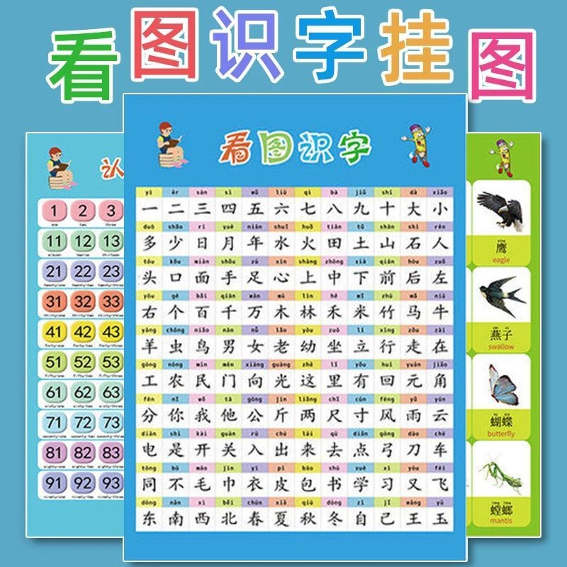 Recognize Numbers 1 to 100 Digital Table Recognition Stickers Wall ...
