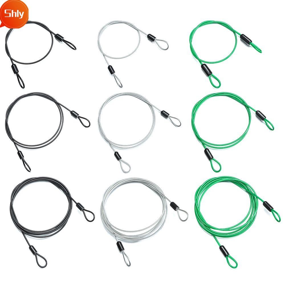 SHLY Steel Cable Lock 0.5/1/2Meters Security Safety Rope Anti-theft ...