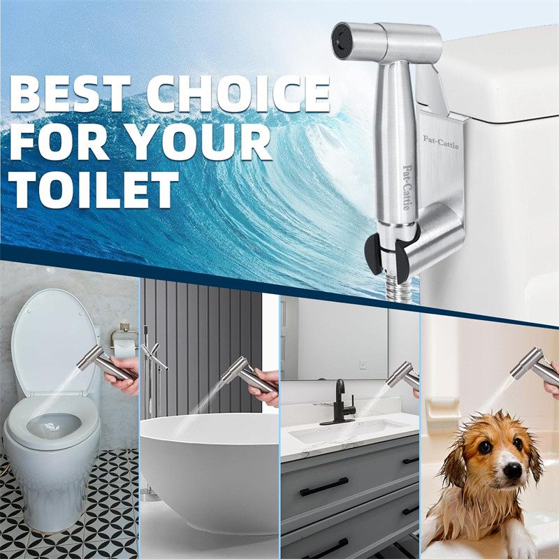 304Stainless Steel High Pressure Handheld Bidet Spray Shower Shower ...