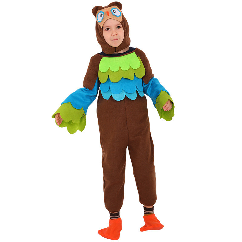 Jumpsuit Kostum Haiwan Kanak-kanak Cosplay Kartun Comel PU Burung Hantu ...