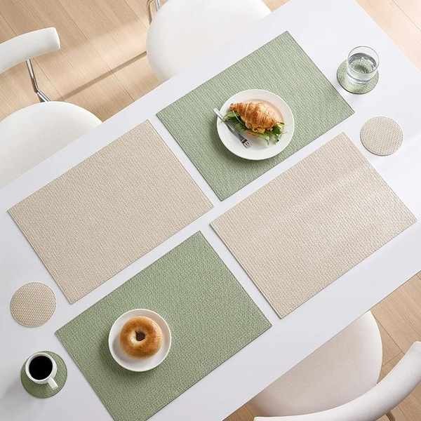 alas pinggan meja makan table mat Tikar meja kulit, kalis air, tahan ...