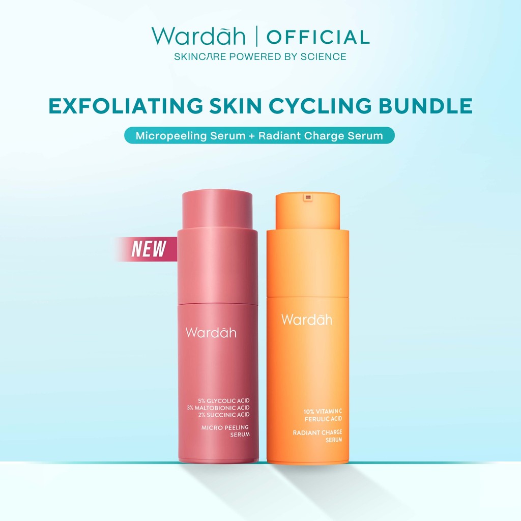 Exfoliating Skin Cycling Bundle - Micro Peeling serum, Vitamin C, Renew ...