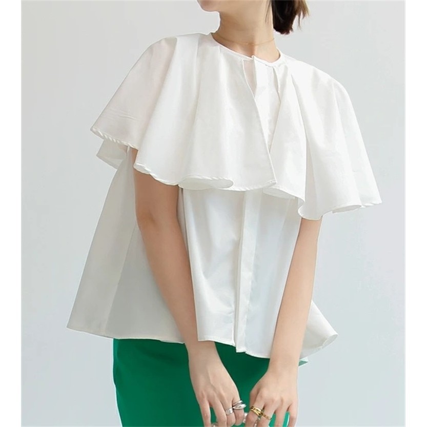 French New Style Cloak Style Round Neck Blouse Loose | Shopee Malaysia