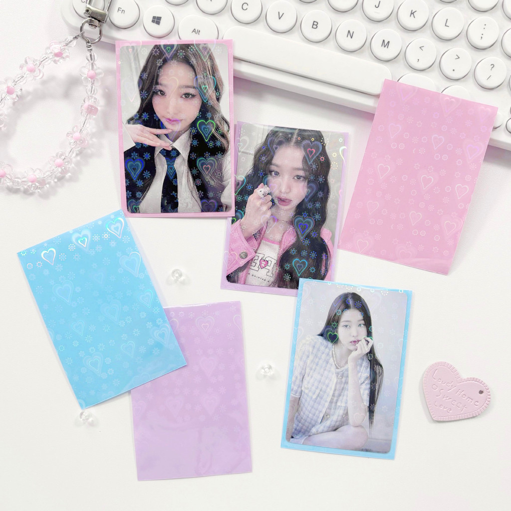 50pcs Candy Color Card Holder 61*91mm Idol Photocard Sleeves Protector ...