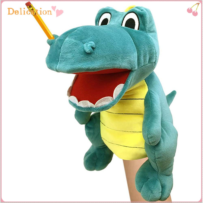 Delication Plush Dinosaur Hand Puppet With Movable Mouth T-Rex Stuffed ...