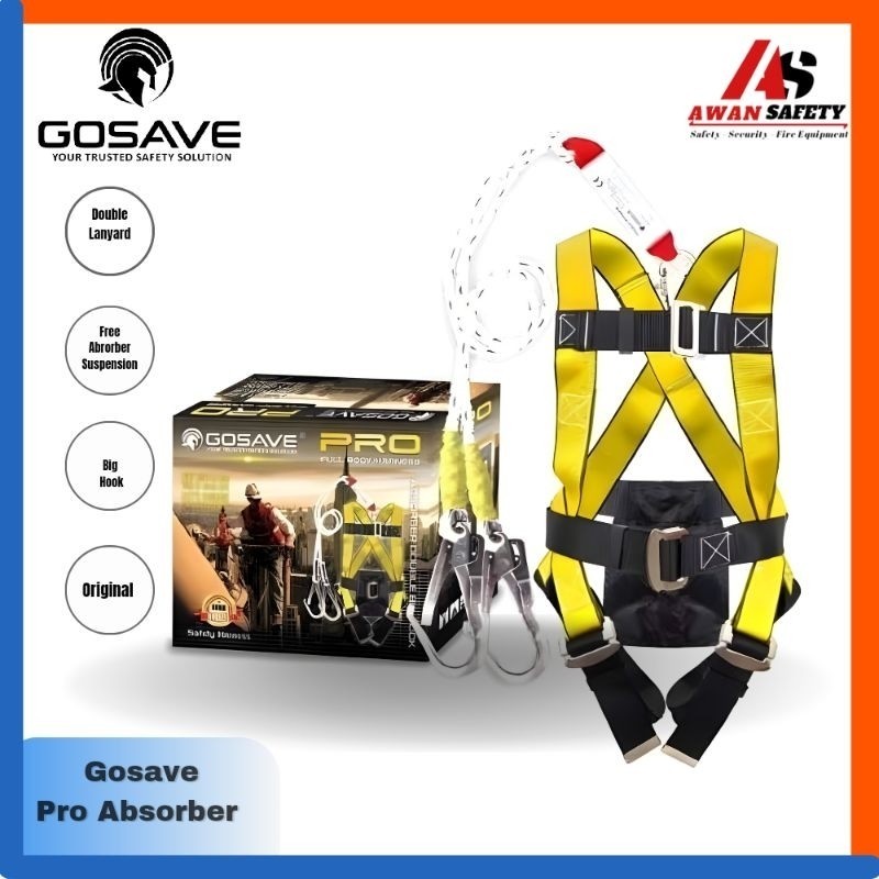 Full body Harness Safety Double Hook Absorber Gosave PRO/ Full body ...