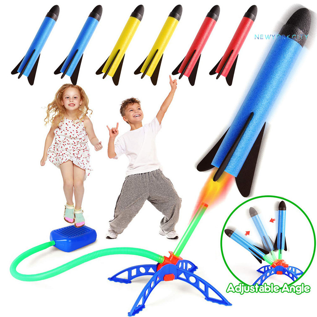 FS-1 Set Stomp Rocket Launcher Toy Outdoor Garden Yard Lawn Air Powered ...