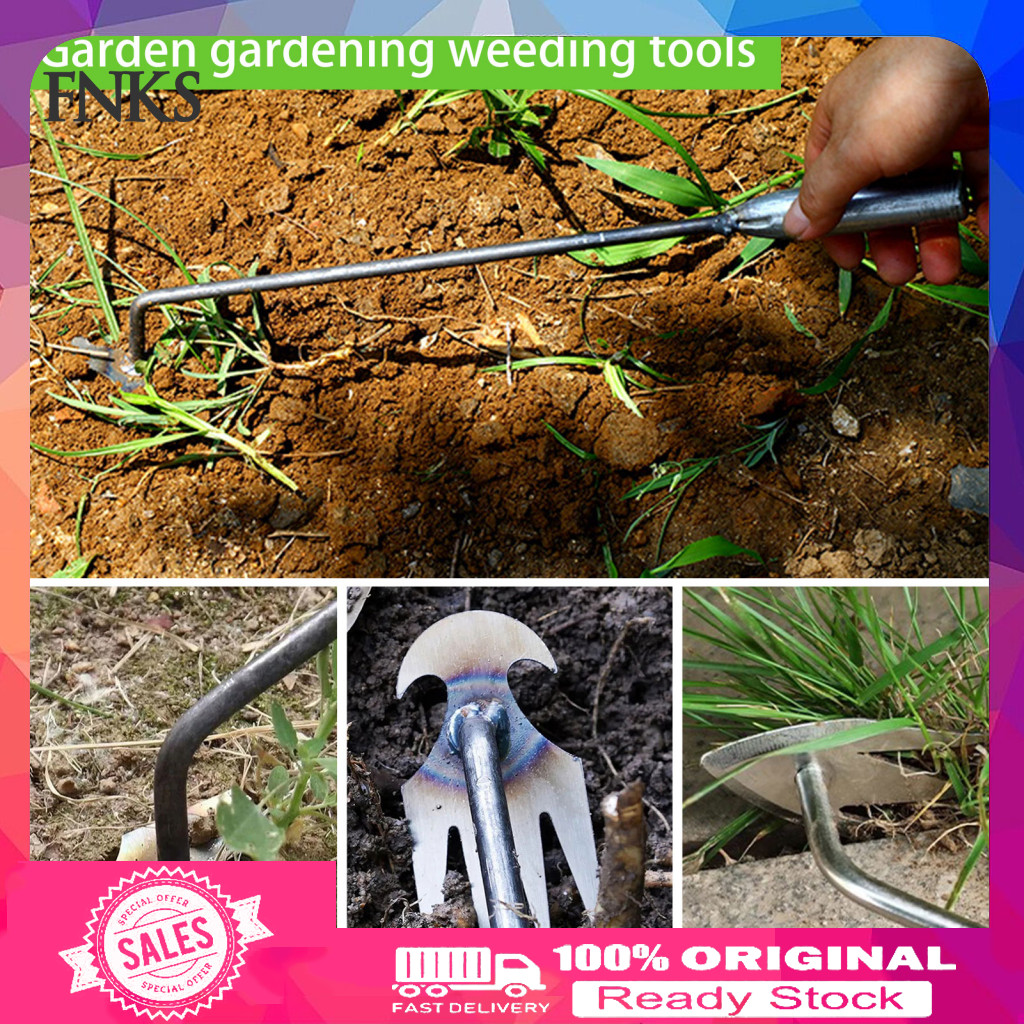 [Ready stock] Garden Digging Tool Practical Gardening Equipment Long Handle Garden Weeding Tool ...