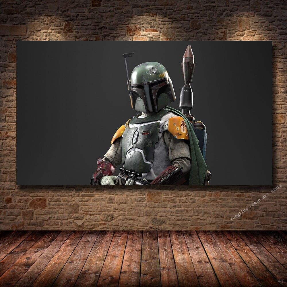 Poster Kanvas The Mandalorian Star Wars - Seni Filem Klasik untuk ...