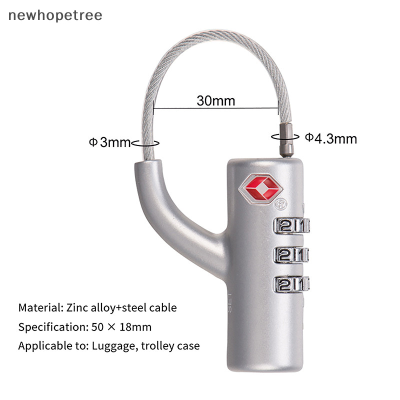 Ntmy Portable Security TSA Customs Lock Overseas Customs Clearance ...