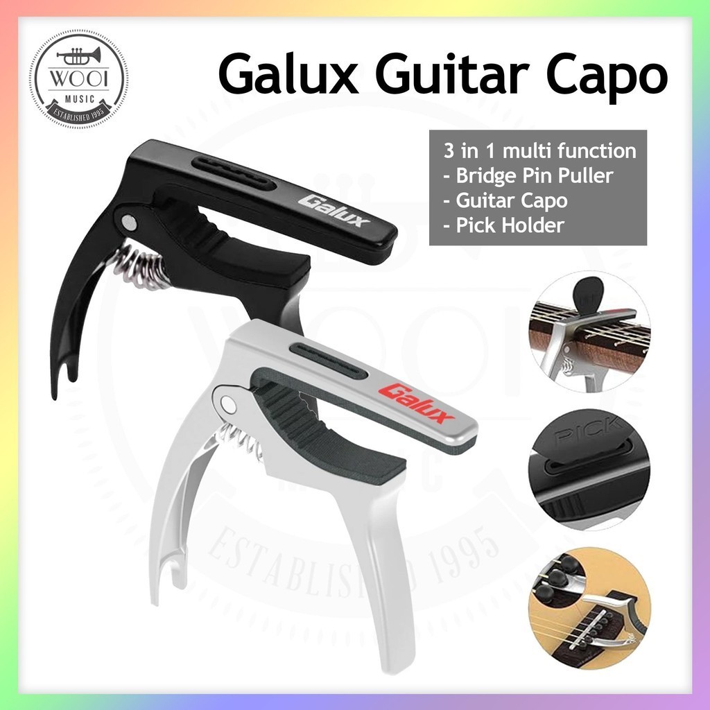 Galux Guitar Capo ( 3 in 1 Multi Functional Guitar Capo )- Black ...