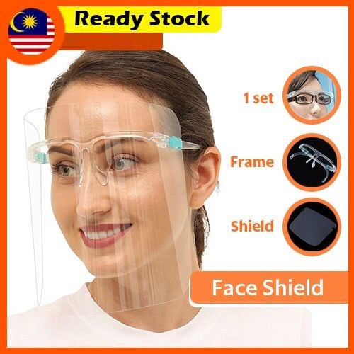 Protective Full Face Shield Mask Cover Screen 高品质防护面罩 Penutup Muka ...