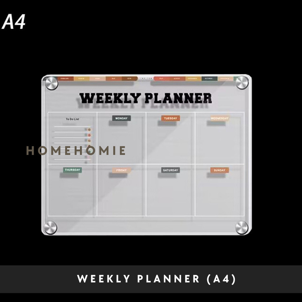 Homehomie Refrigerator Magnetic Daily Weekly Monthly Planner Calendar ...