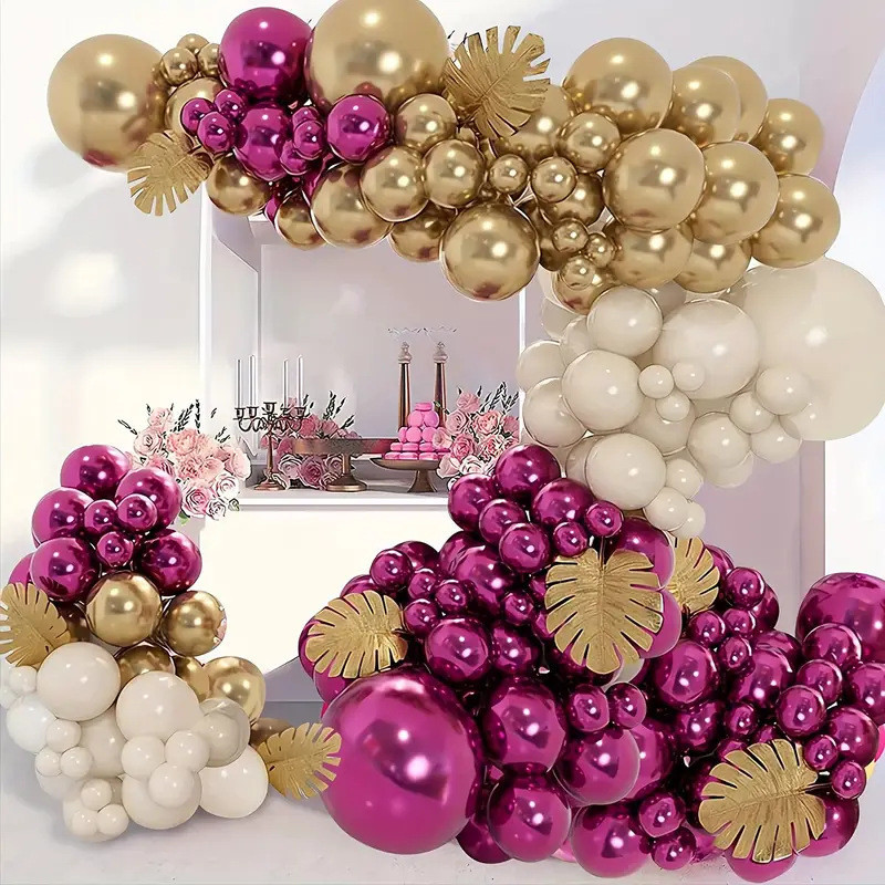 Metal Color Balloon Chain Set Rustic Wedding Happy Birthday Party ...