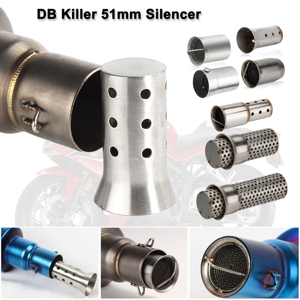 Universal 51mm Motorcycle Exhaust Muffler DB Killer Silencer Racing ...