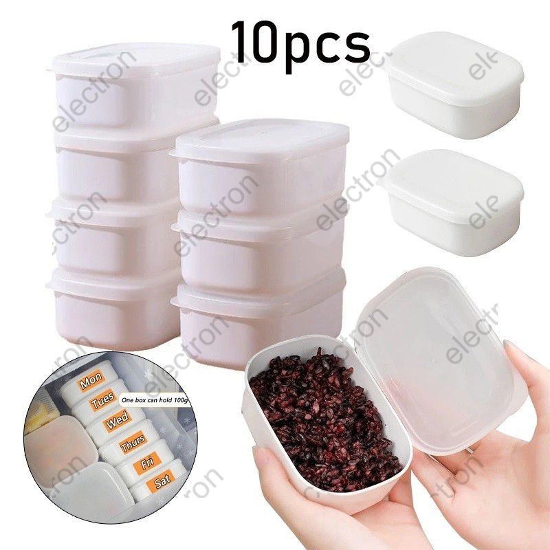 10Pcs Rice Sub Packaged Boxes,Refrigerator Food Storage Container ...