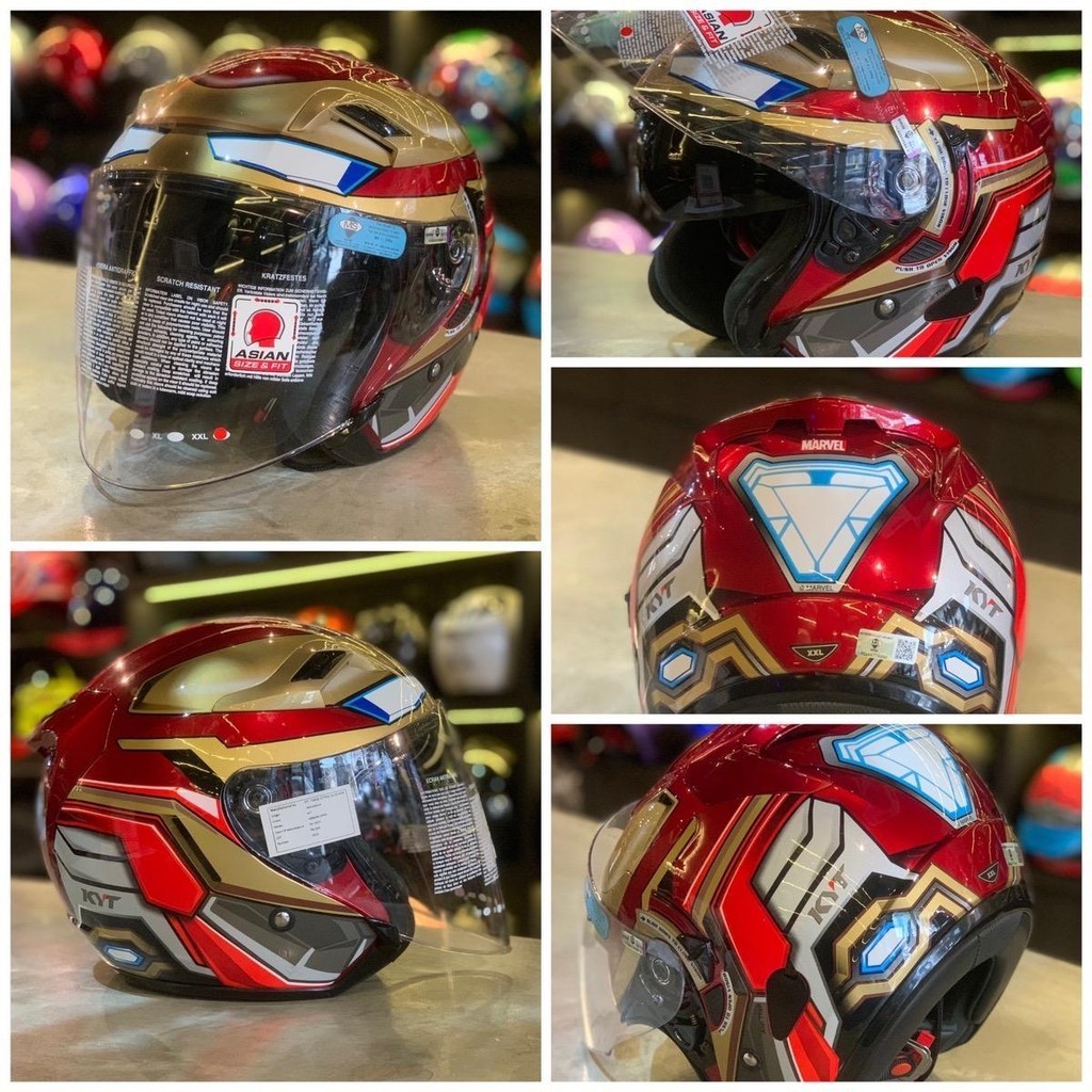 HELMET KYT VENOM IRON MAN LIMITED SPECIAL EDITION MARVEL COLLECTION ...