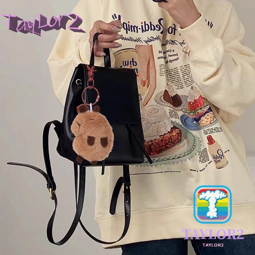 ATAYLOR Capibala Plush Keychain, Cloth Doll Soft Capybara Plush Keyring ...